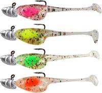 China 4.5cm 0.9g Fishing Lure Kit TPE Material Soft Fishing Lures T Tail Paddle Crappie Shad for sale