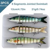 China 8 Segmented Fishing Lure Kit  Multi Jointed Hard Bait Sinking Swimbait for sale