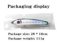 China 90g Bass Pencil Fishing Lure Kit Bait Pencil Wooden Stickbaits Trolling Floating Lure for sale