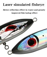China 90g Bass Pencil Fishing Lure Kit Bait Pencil Wooden Stickbaits Trolling Floating Lure for sale