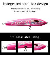 China 90g Bass Pencil Fishing Lure Kit Bait Pencil Wooden Stickbaits Trolling Floating Lure for sale