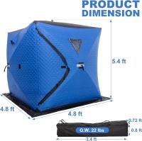 China Portable Fishing Tackle Set Ice Fishing Shelter Insulated Ice Fishing Pop Up Tent for sale