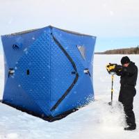 China Portable Fishing Tackle Set Ice Fishing Shelter Insulated Ice Fishing Pop Up Tent for sale