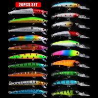 China 20pc Fishing Lure Kits Minnow Hard Plastic Bait Carp Fishing Tackle Equipment for sale