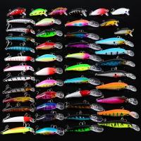 China 48pcs Fishing Lure Set Crankbait Artificial Hard Bass Bait  Fish Tackle Box for sale