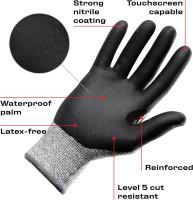 China Safety Work Gloves Fishing Tackle Set Waterproof Fishing Gloves With Grip Palm Coating for sale