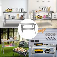 China Commercial Stainless Steel Worktable 48 X 24 Inch Stainless Steel Folding Table for sale
