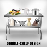 China Commercial Stainless Steel Worktable 48 X 24 Inch Stainless Steel Folding Table for sale