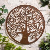 China Rustic Bronze Metal Wall Art Decoration Indoors Outdoors 51cm 61cm Metal Artwork For Wall for sale