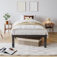 China Twin Size Metal Bed Frame 12 Inch Noise Free Black Platform Bed Base for sale