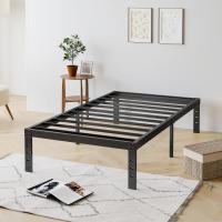 China Twin Size Metal Bed Frame 12 Inch Noise Free Black Platform Bed Base for sale