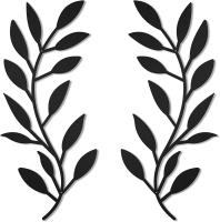 China Indoor Metal Tree Leaves Wall Decor Vine Metal Olive Branch Wall Art Outdoor for sale