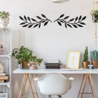 China Indoor Metal Tree Leaves Wall Decor Vine Metal Olive Branch Wall Art Outdoor for sale