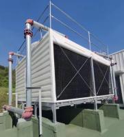 China 600 Ton Frp Square Cross Flow Industrial Cooling Tower  single air inlet  water cooling tower with filling Low noise for sale