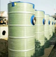 China High Capacity GRP/FRP Integrated Precast Pump Station For Sewage Treatment Plant High Head Long Life for sale