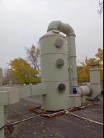 China Multi Color Gelcoat Customized Biogas FRP Acid Mist Absorption Tower Spray  Packed Tower Wet Scrubber for sale