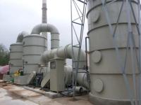China Industrial Waste Gas Scrubber FRP GRP Desulfurization Tower For Odor Smell Removal for sale