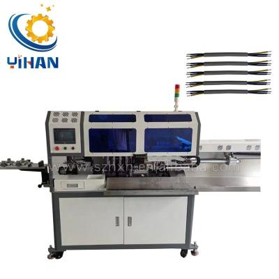 China Double Head Round Sheath Multi-Core Wire Cutting Stripping Twisting Tinning Machine 220V 1300W for sale