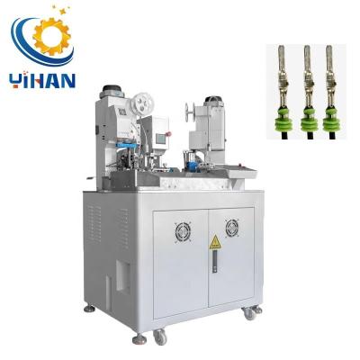 China YH-ST02S Fully Automatic Double Head Wire Cable Waterproof Seal Plug Inserting Terminal Crimping Machine 220V 3000pcs/h for sale