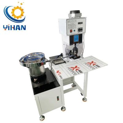 China 30MM Pressure Stroke Automatic Vibrating Plate Feeding Power Cord Crimping Machine for sale