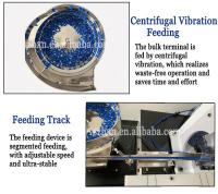 China 30MM Pressure Stroke Automatic Vibrating Plate Feeding Power Cord Crimping Machine for sale