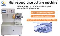 China Rubber PVC Circular Tube Cutting Machine with 90 m/min Equipment Traction Efficiency for sale