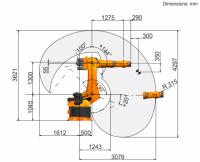 China Kuka Expert KR 280 R3080 Six Axis Industrial Robotic Arm 280kg Payload 3080mm Reach for sale
