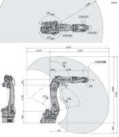 China Kawasaki BX200L 6-Axis Industrial Robot 200kg Payload 3412mm Reach for sale