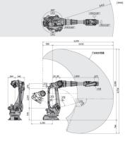 China Kawasaki BX200X Six Axis Industrial Robot Arm 200kg Payload 3412mm Reach for sale