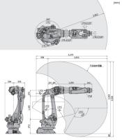 China Kawasaki BX300L Six-Axis Industrial Robot Arm 300kg Payload 2812mm Reach for sale