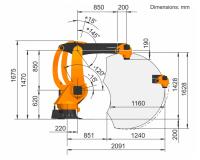 China KUKA KR 40 PA Palletizing Robot Arm 40kg Payload 2091mm Reach IP65 for sale