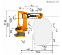 China KUKA KR 700 PA Industrial Robot Arm 700 kg Payload 3320 mm Reach 5 Axes Palletizing for sale