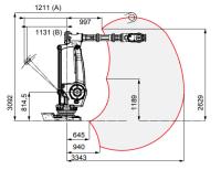 China IRB 6660-100/3.3 Industrial Robot Arm 100kg Payload 3.3m Reach 6 Axis for Milling Cutting Grinding for sale