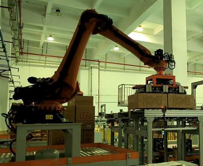 China KUKA KR60-3 Industrial Robot Palletizing Workstation 850mm x 950mm with KRC4 Controller for sale