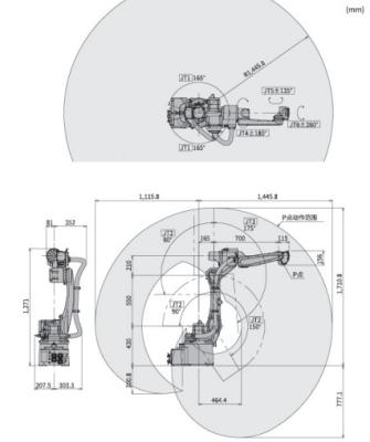 China Kawasaki BA006N 6-Axis Welding Robot 6kg Payload 1445mm Reach Arc Welding Robot for sale