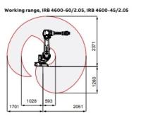 China ABB IRB 4600 Industrial Robot 445kg Weight 45kg Payload 2.05m Reach IP67 for sale