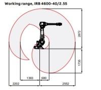 China 6 Axis Industrial Robot Arm 40kg Payload 2.55m Reach IRB 4600-40/2.55 for sale