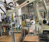 China Kawasaki CP300L Palletizer Robot 300kg Payload 3255mm Reach Floor Mount for sale