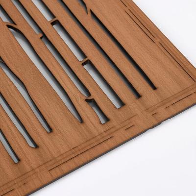China Modern Design Style Laser Cutting MDF with Natural Brown Finish and Smooth Surface for sale