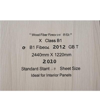 China Wood Fiber Fireproof MDF Fireresistancerating Class B1 GB T 8624 2012 2440mm X 1220mm Standard Sheet Size Ideal for Interior Panels for sale