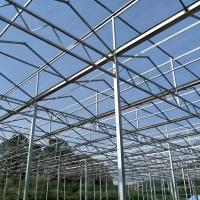 China UV-Resistant PC Sheet Venlo Greenhouse 9.6m Width with Ebb-Flow Seedbeds & Humidity Control Systems for sale