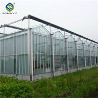 China Multi-Span Venlo Glass Greenhouse 9.6-12m Width with 0.6KN Wind Load for Vegetable and Flower Cultivation for sale