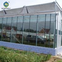 China Venlo Type Glass Greenhouse 9.6-12m Span with 0.6KN Wind Load - Hot Dip Galvanized Steel Structure for sale