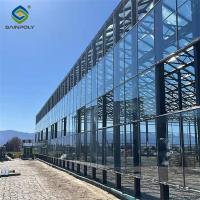 China 9.6m Width Agricultural Venlo Commercial Glass Greenhouse with Hydroponic System and 95% Light Transmission for sale