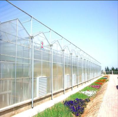 China Intelligent Venlo-Type Aluminum Profile Polycarbonate Greenhouse with 4-8m Roof Height and 0.25KN/m² Snow Load for sale