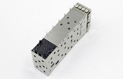China TMSFPX21EXXX2 SFP+ Cage Connector 2x1 Port 63.25mm Length 3.3V Operation Press Fit Mounting for sale