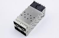 China TMSFPX22EXXX2 SFP+ Cage Connector with Shielded EMI Tabs 3.3V 100Ω Press-Fit Mounting for Telecommunications for sale