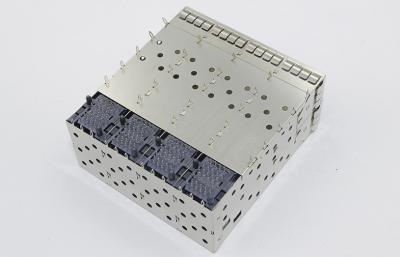 China UL RoHS SFP+ Cage Connector 2x4 Integrated 63.25mm x 57.00mm with 0.5A Operation Current for sale