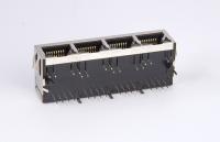China Power Over Ethernet RJ45 Single Port With Leds EMI Shield Panel Ground And PCB Ground for sale