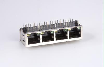 China TM114B05DE1 Power Over Ethernet RJ45 Single Port Jack with LED Indicators - 21.3mm Length, 8 Contacts for Network Switches for sale
